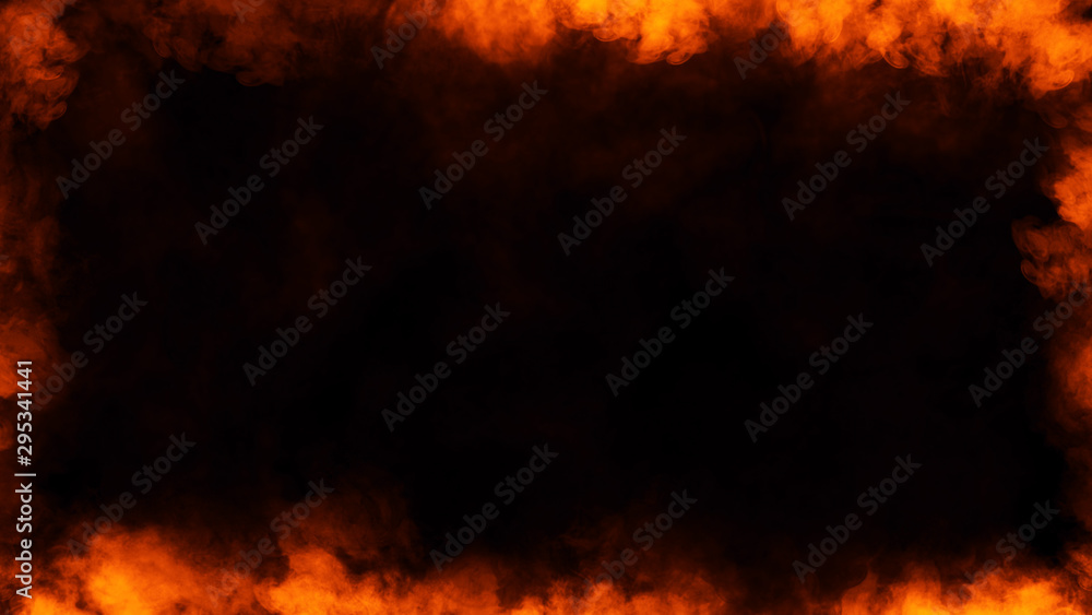 Ilustración de Stock Frame of real fire flames burn motion smoke ...