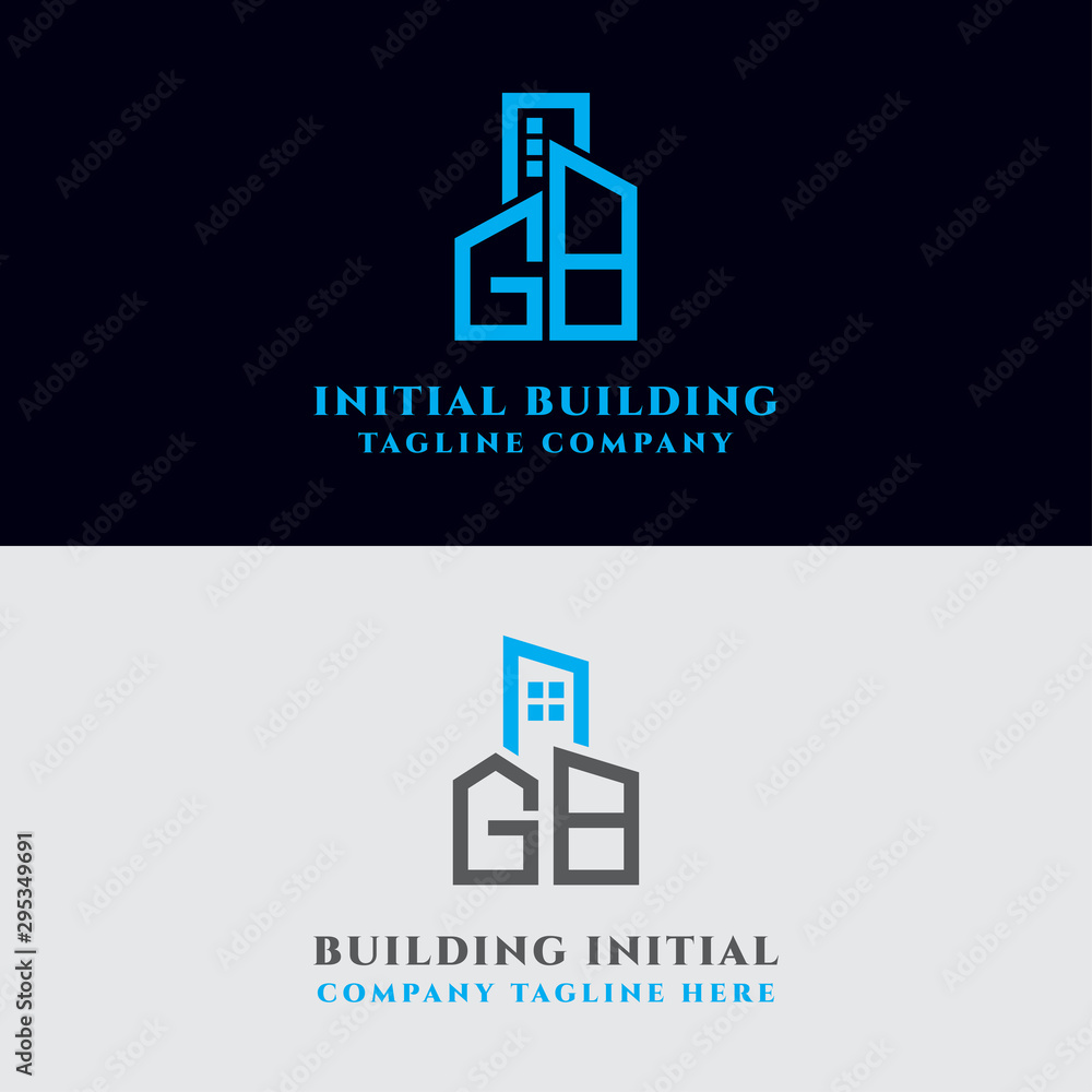 Initial concept of the Set GB logo with a vector building template for ...