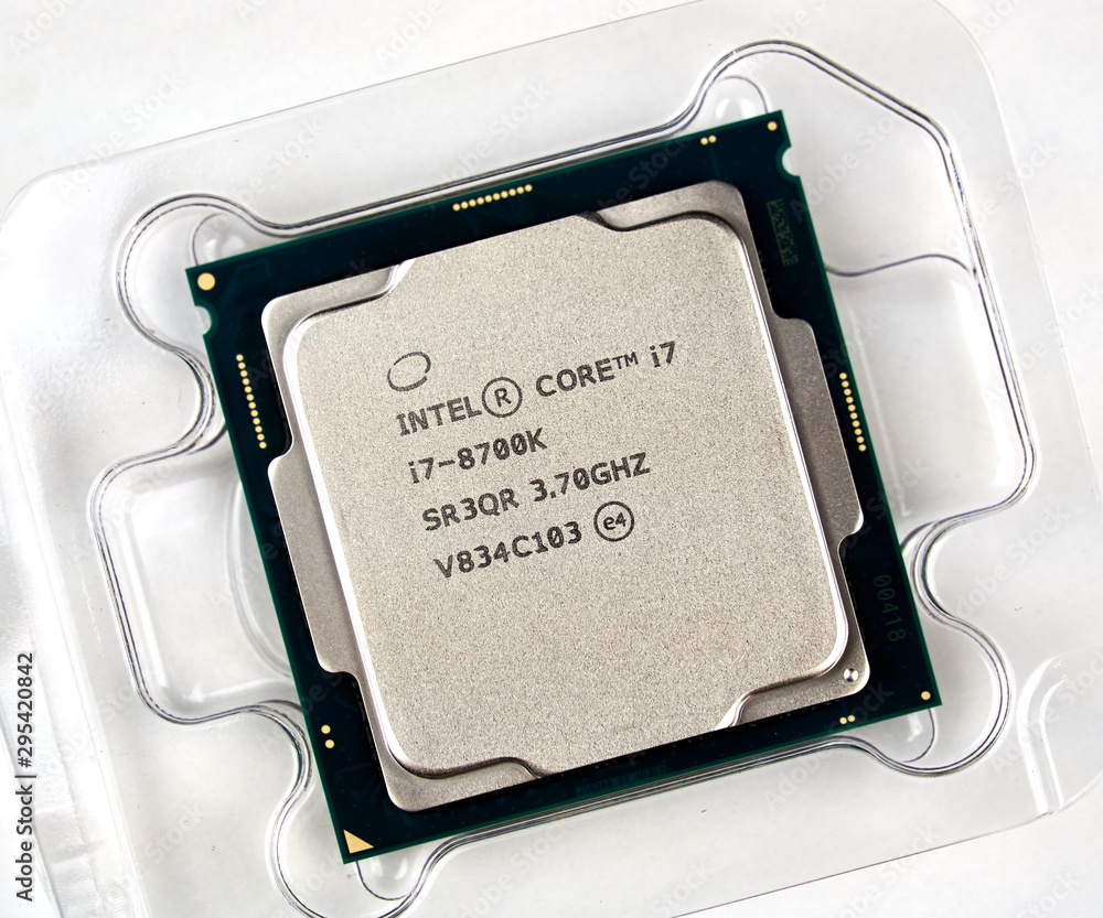 Intel logo and CPU Stock Photo | Adobe Stock