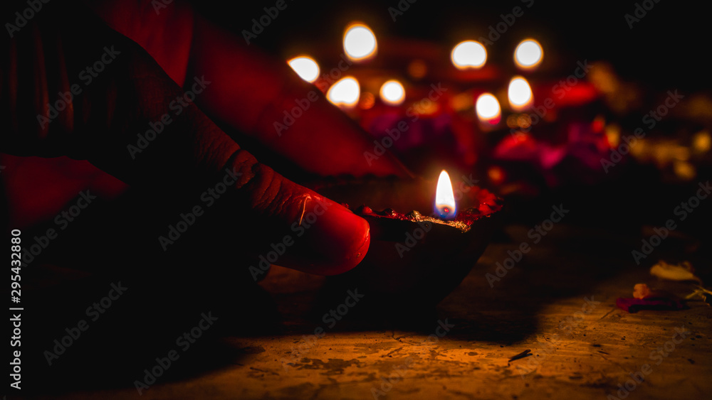 Diwali Diya(oil lamp) also known as diva. Diwali is biggest festival of ...