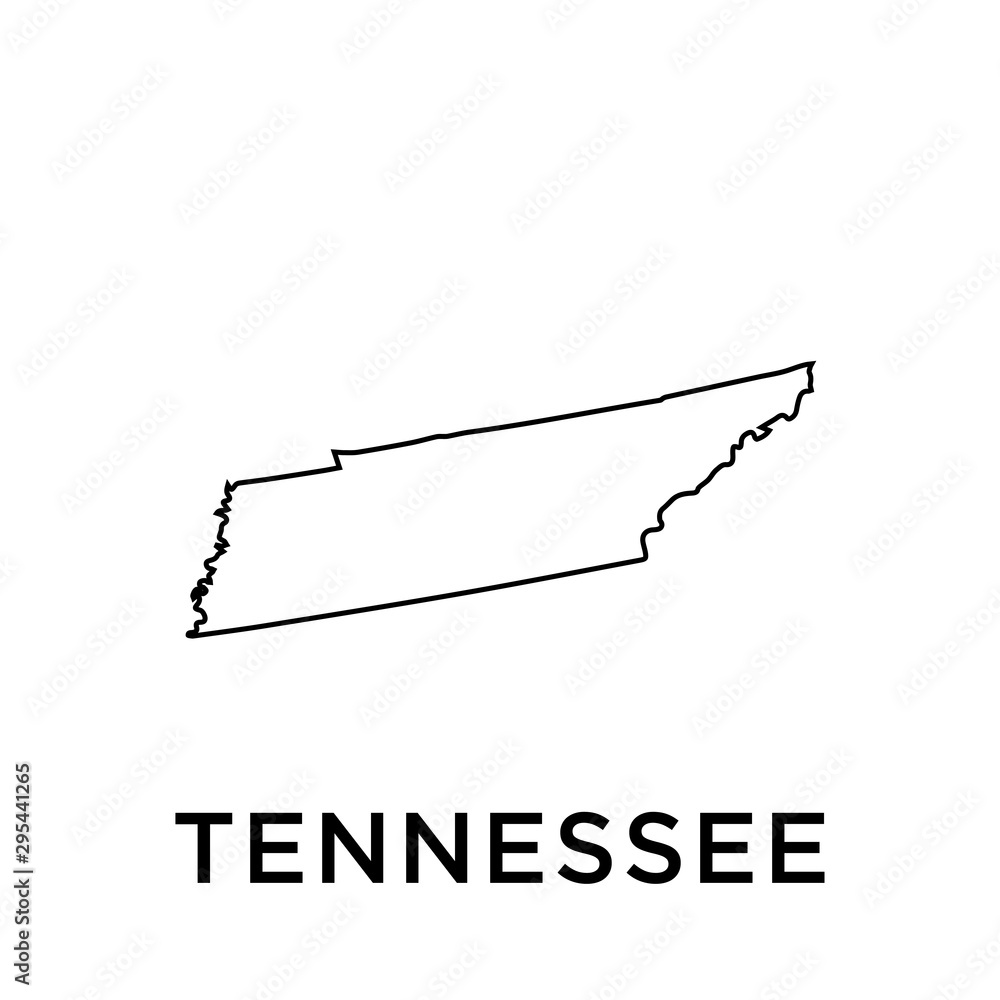Tennessee map vector design template Stock Vector | Adobe Stock