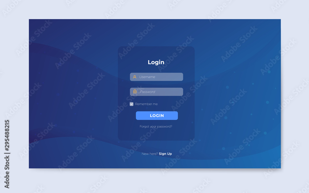 modern login page design template Stock Vector | Adobe Stock