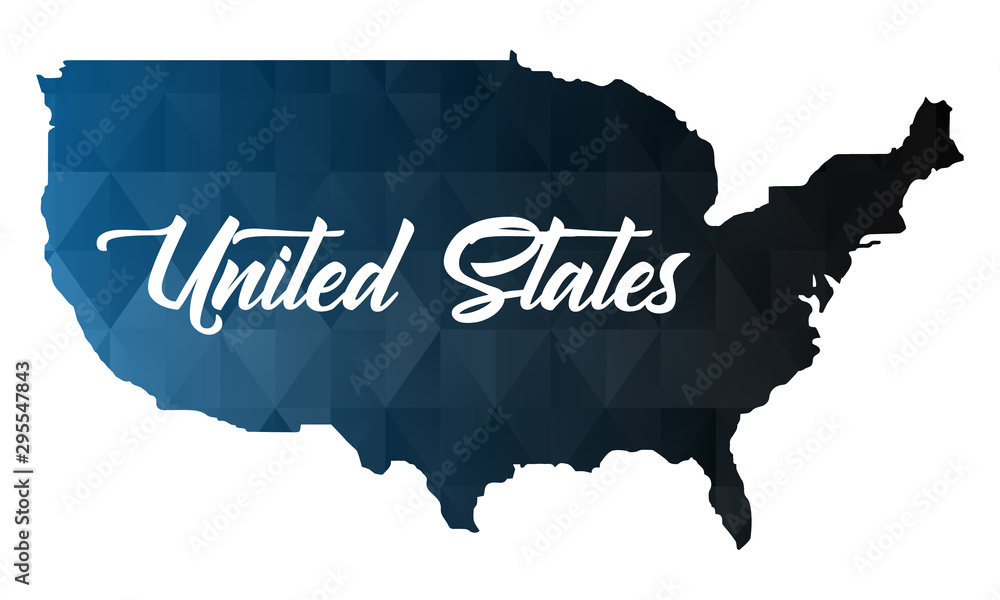 Vector de Stock Map of USA. Geometric polygon map vector | Adobe Stock
