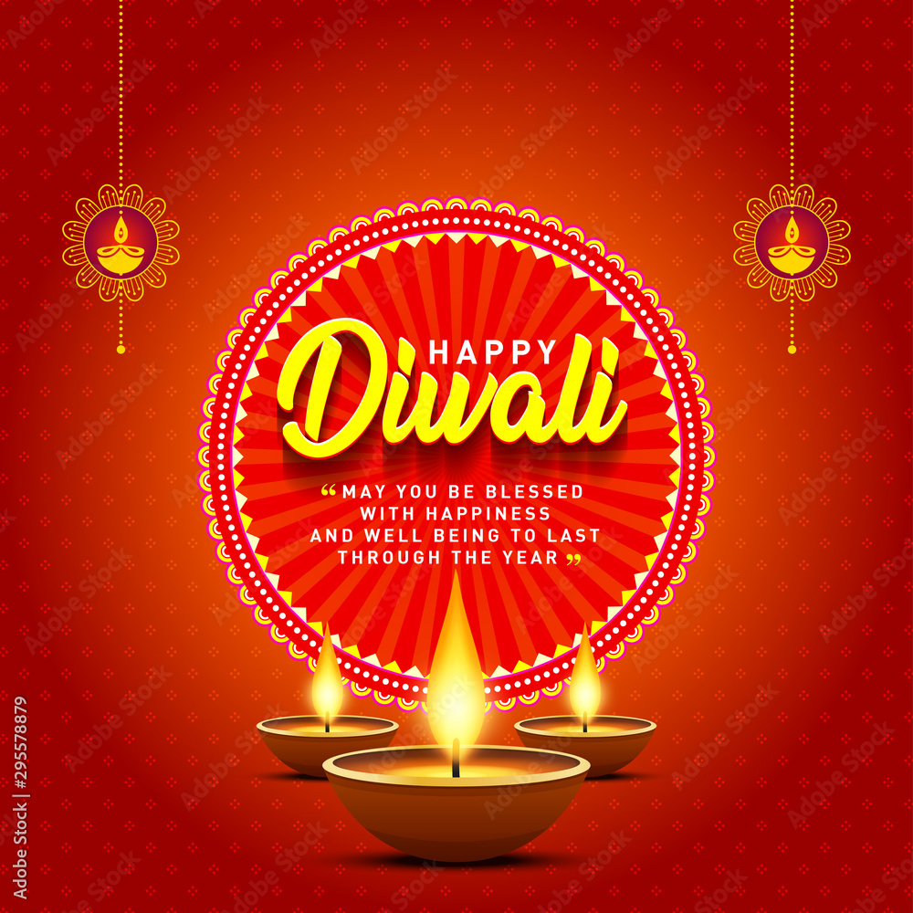 Happy Diwali Greetings Card Poster Design, Banner, Logo, Sticker ...