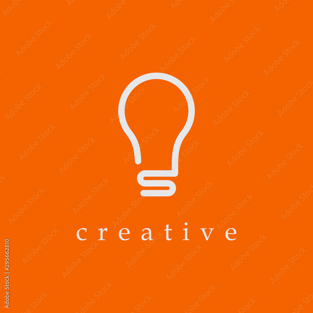 Logo Vector Letter S Bulb Electricity Stock Vector | Adobe Stock