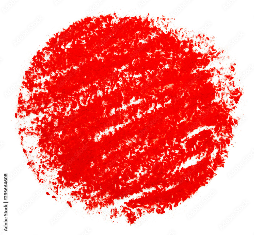 red circle drawing with colored chalk. with texture. crayons texture ...