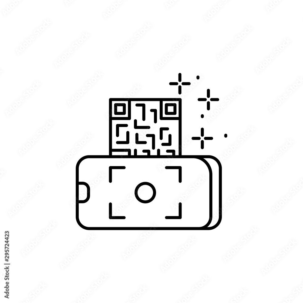 Vector de Stock Smartphone camera QR code icon. Element of qr code and ...