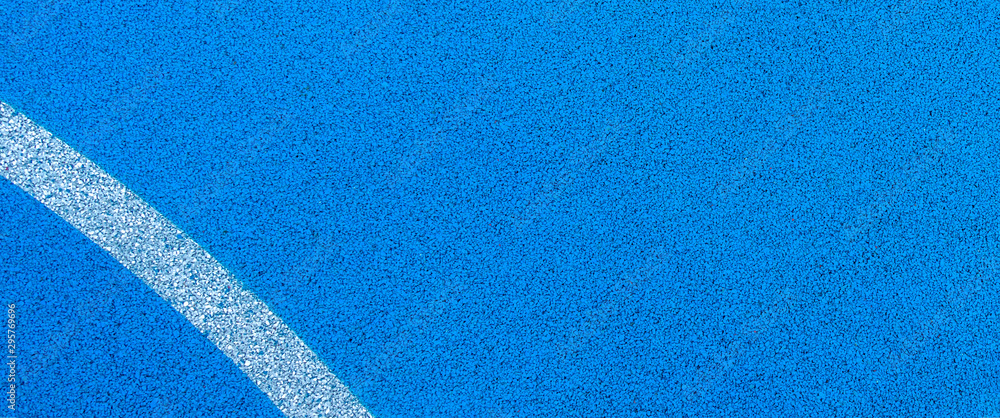 Colorful sports court background. Top view blue field rubber ground ...