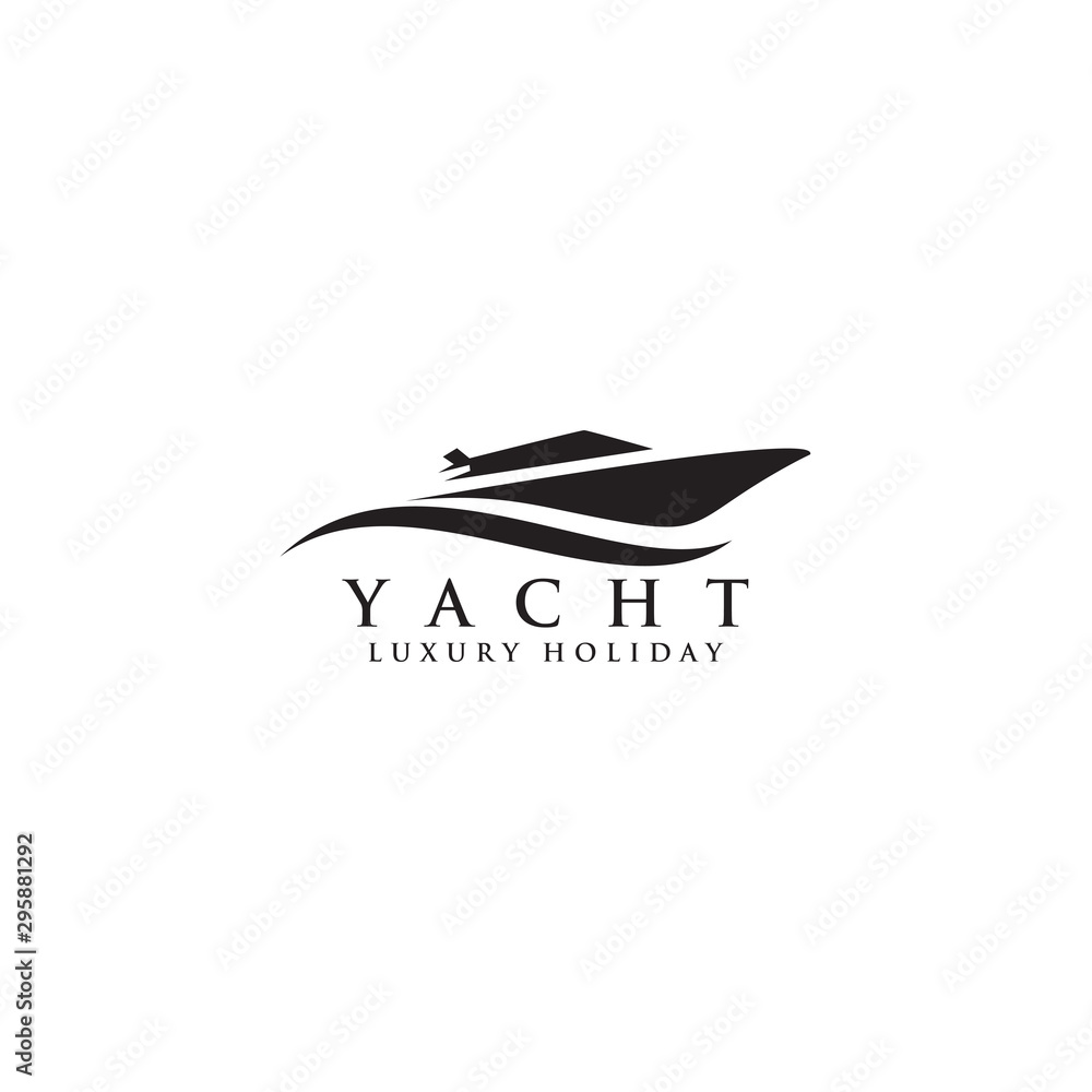 Yacht logo design vector template Stock Vector | Adobe Stock