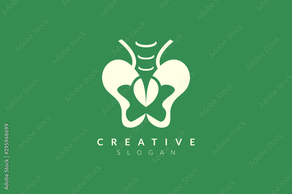Vector illustration of pelvic bone shape design. Minimalist and simple ...