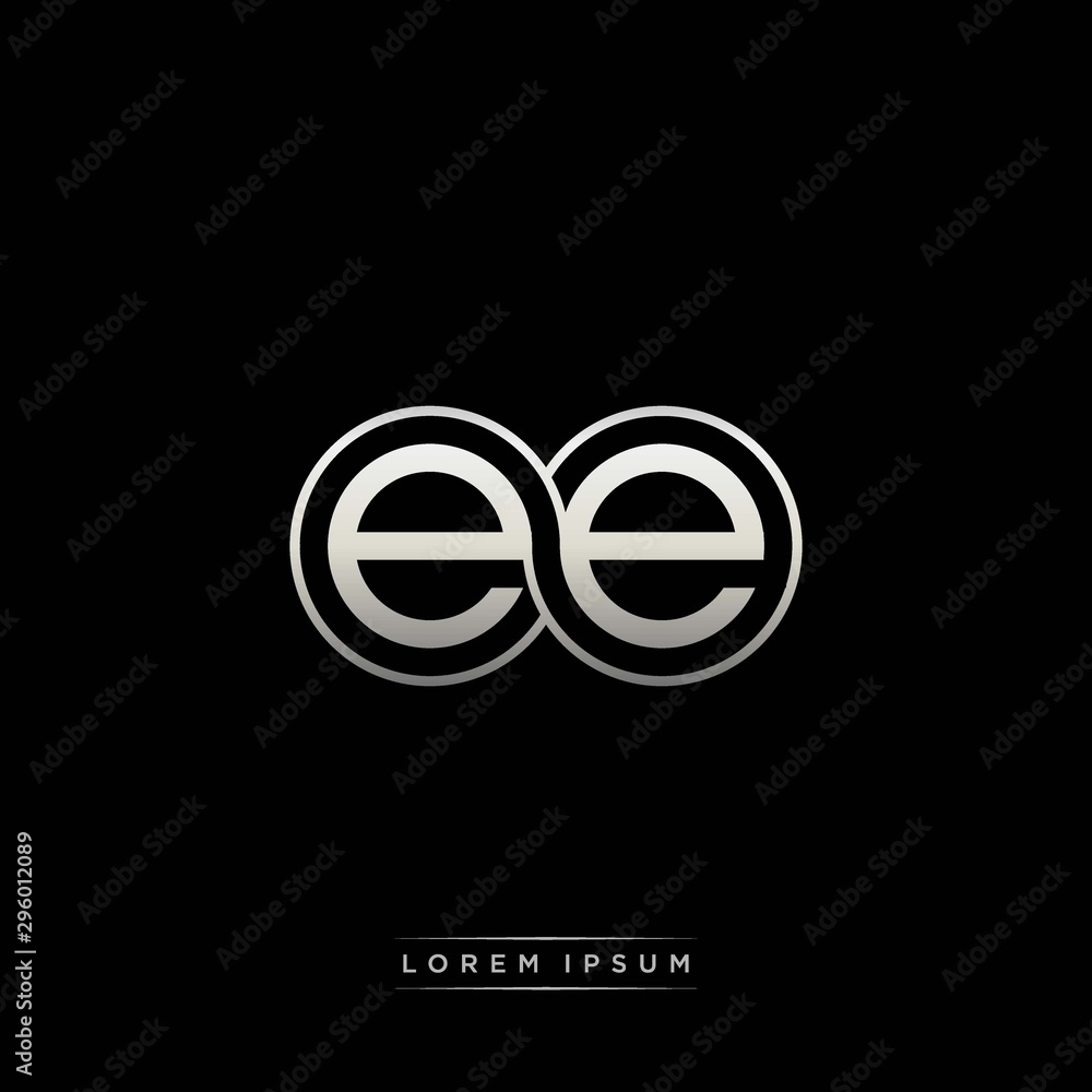 EE initial letter linked circle capital monogram logo modern template ...