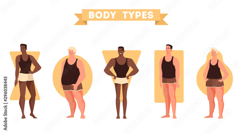 Male body shapes set Stock Vector | Adobe Stock