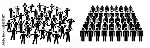 Large group of people. Concept of People Figure Pictogram Icons. Crowd ... Large group of people. Concept of People Figure Pictogram Icons. Crowd ...
