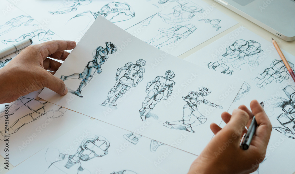 Animator designer Development designing drawing sketching development ...