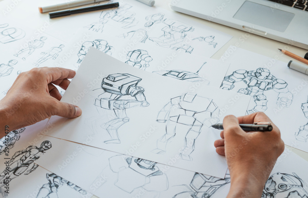 Animator designer Development designing drawing sketching development ...
