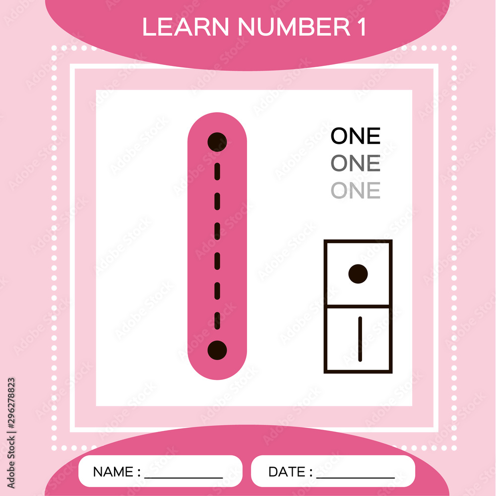 Learn numbers 1. One . Children educational game. Kids learning ...