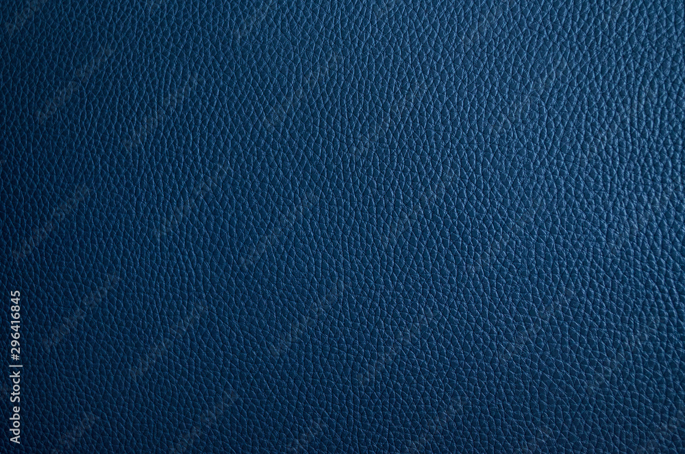 Leather texture close up. Dark blue fashionable background, top view ...