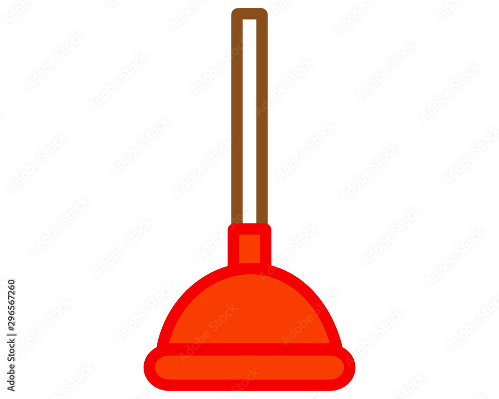 simple drawing vector, plunger icon Stock Vector | Adobe Stock