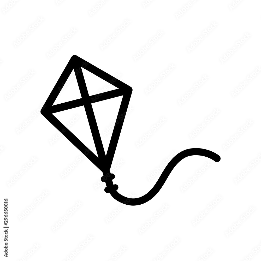 Kite line icon, outline vector sign, linear style pictogram isolated on ...