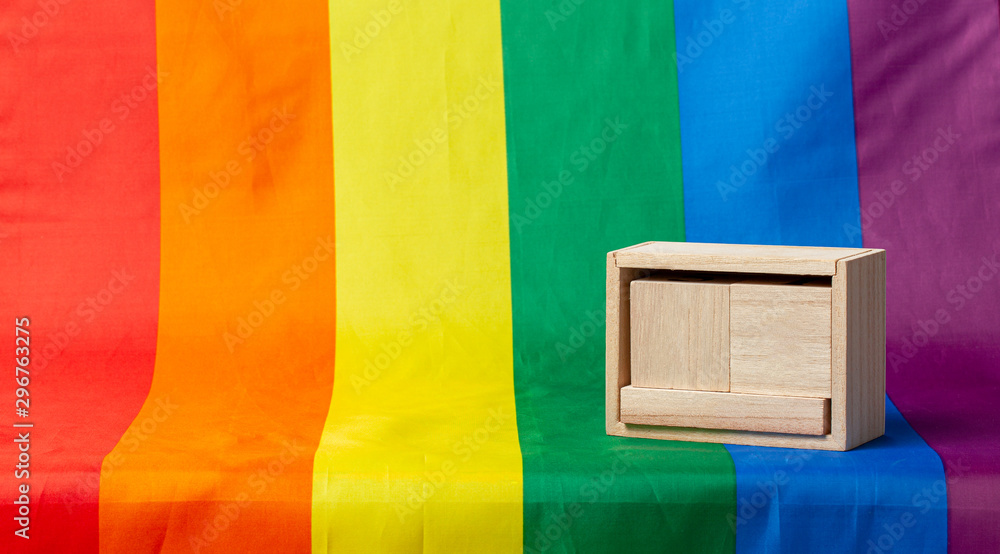 LGBT calendar. Mock-up blank template for date on LGBT pride flag ...