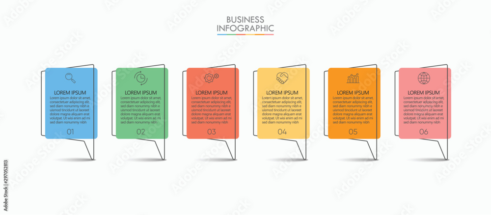 Business data visualization. timeline infographic icons designed for ...