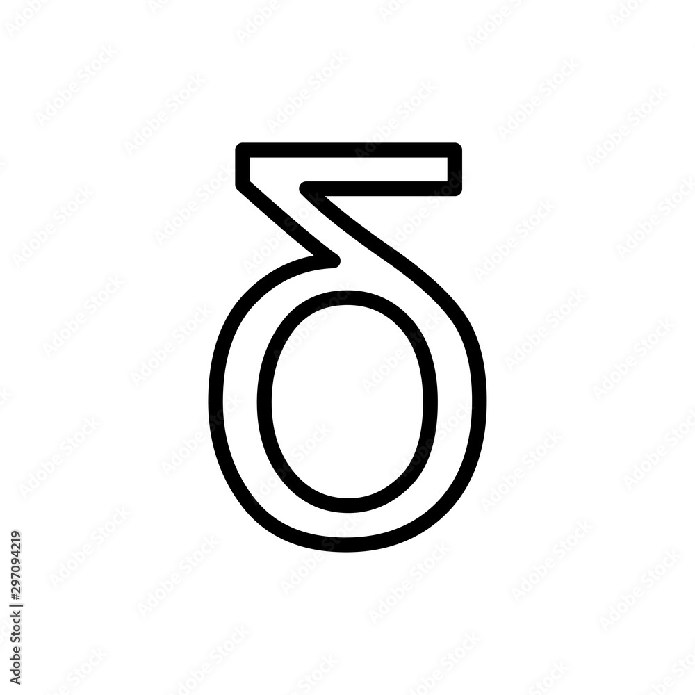 Greek Alphabet : Delta signage icon Stock Vector | Adobe Stock
