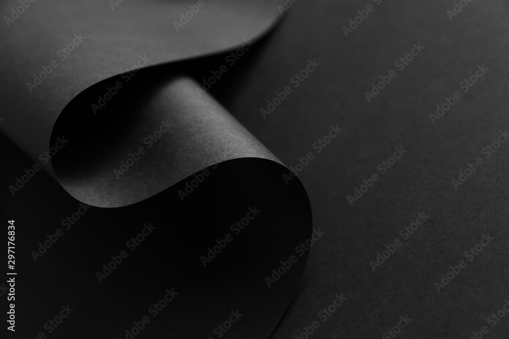 Black monochrome paper abstract background design Stock Photo | Adobe Stock