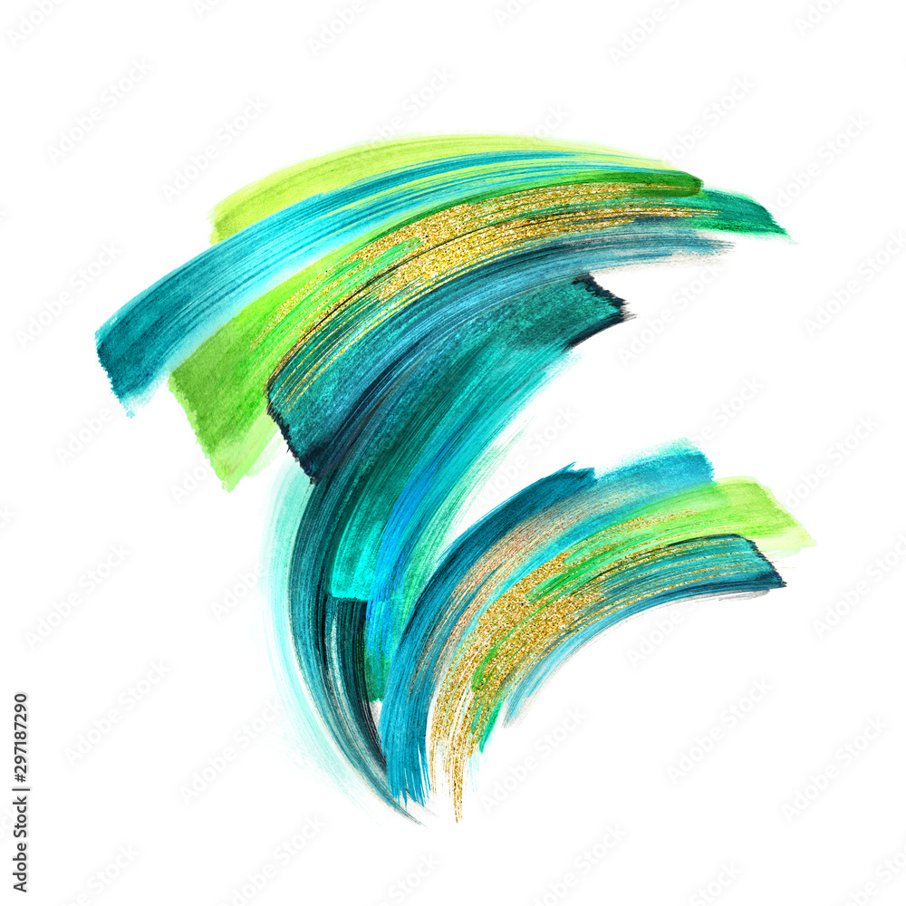 abstract brush strokes clip art isolated on white background ...