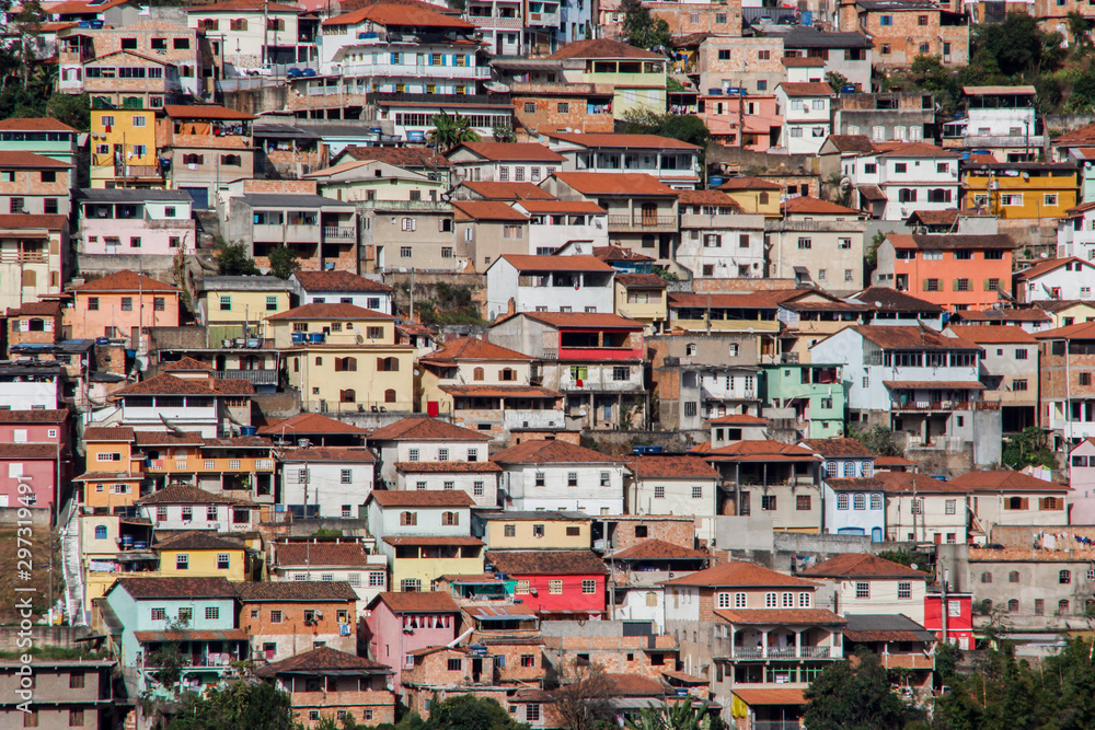 The famous poor neighborhoods of the slums of Brazil and Rio de Janeiro ...