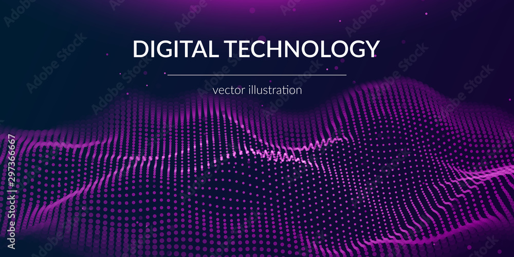 Digital technology background. Abstract connections. Futuristic sci-fi ...