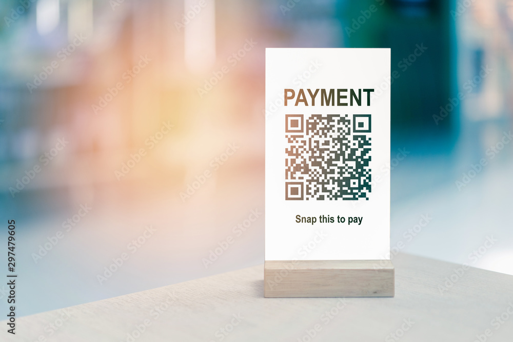 Foto de Stock Payment QR code for Moblie wallet phone or smartphone ...