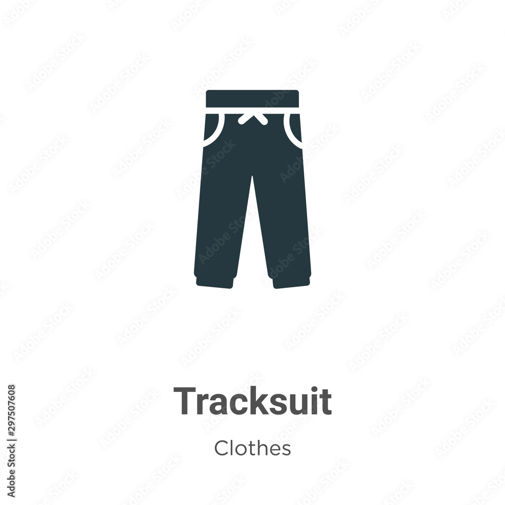 Tracksuit vector icon on white background. Flat vector tracksuit icon ...