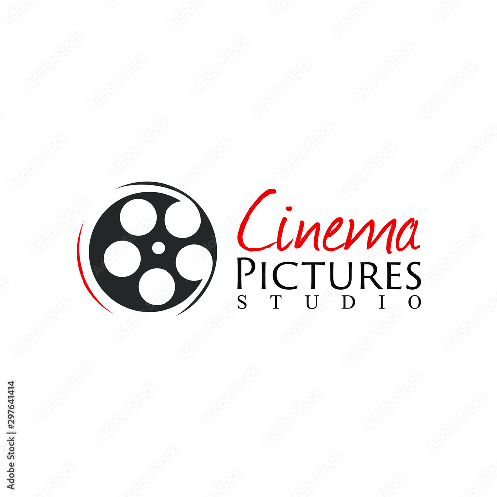 simple black cinema logo film icon Stock Vector | Adobe Stock