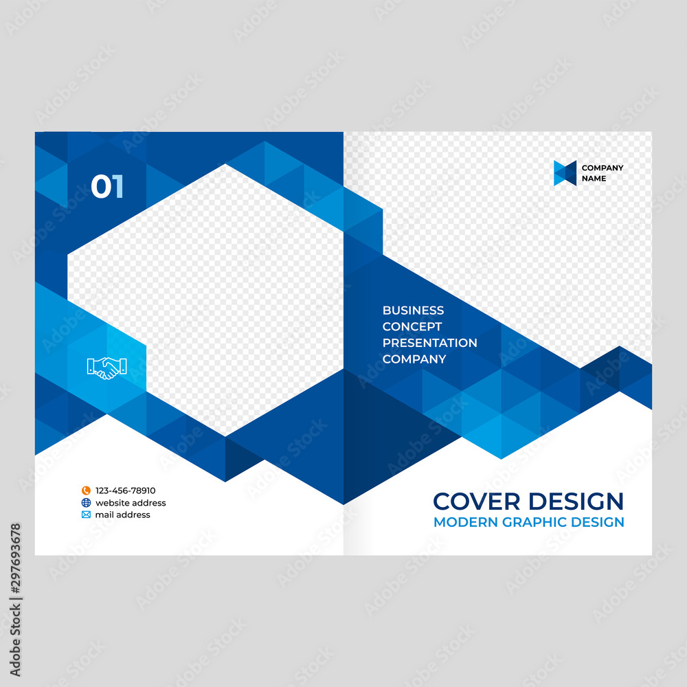 Сover design for product advertising, creative layout of booklet cover ...