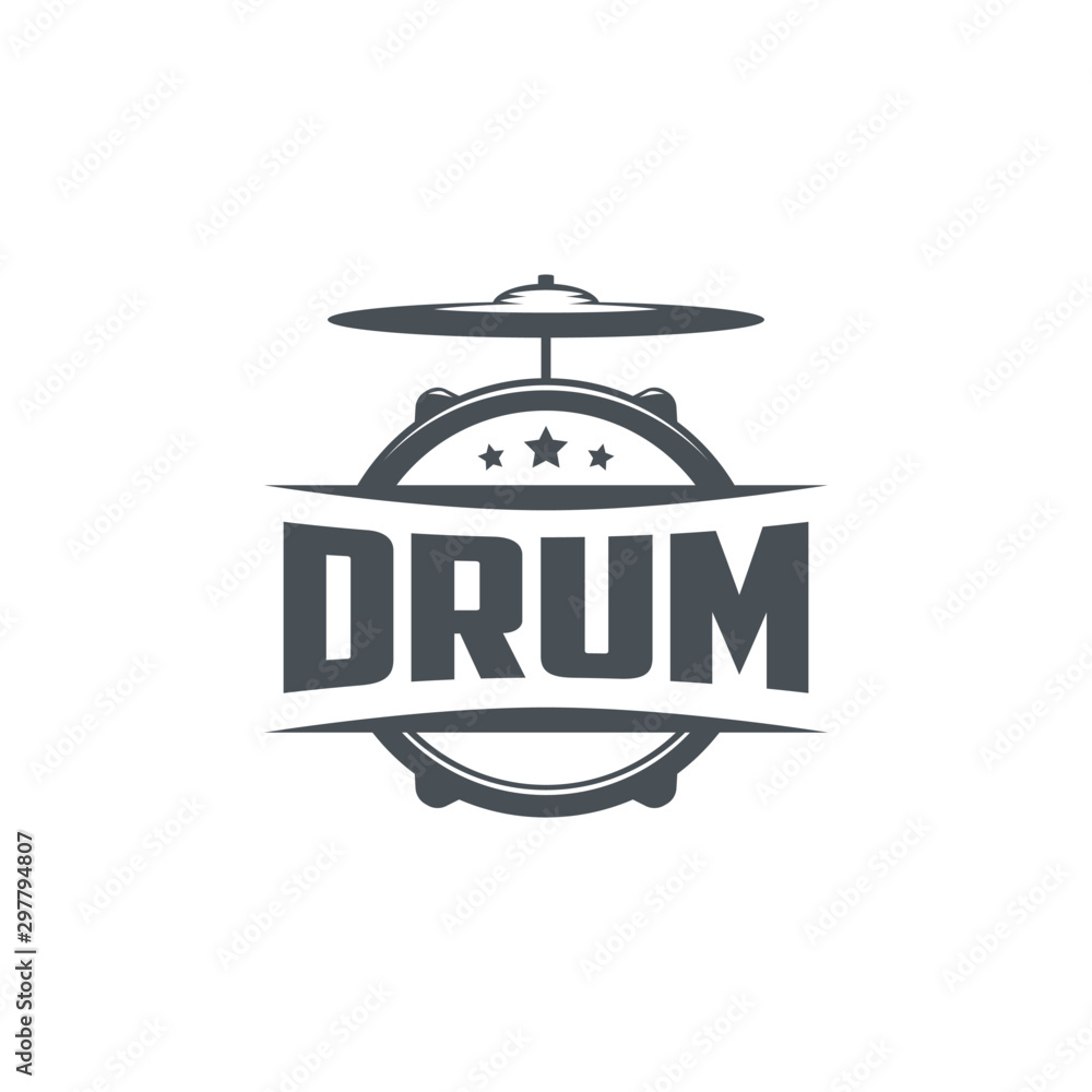 Vector logo of drum school. Logotype, symbol, icon, graphic, vector ...
