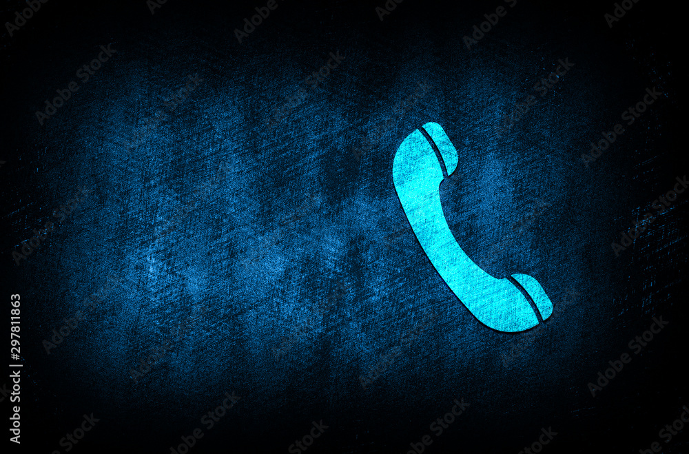 Phone icon abstract blue background illustration digital texture design ...
