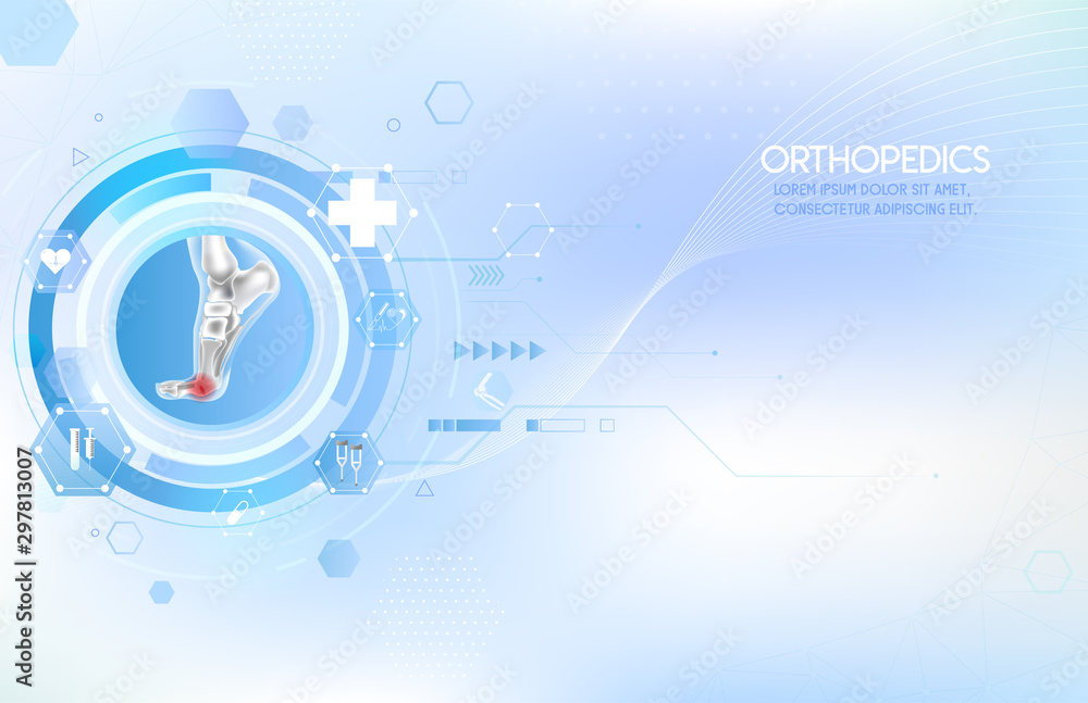 Medical orthopedic abstract background. Treatment for orthopedics ...