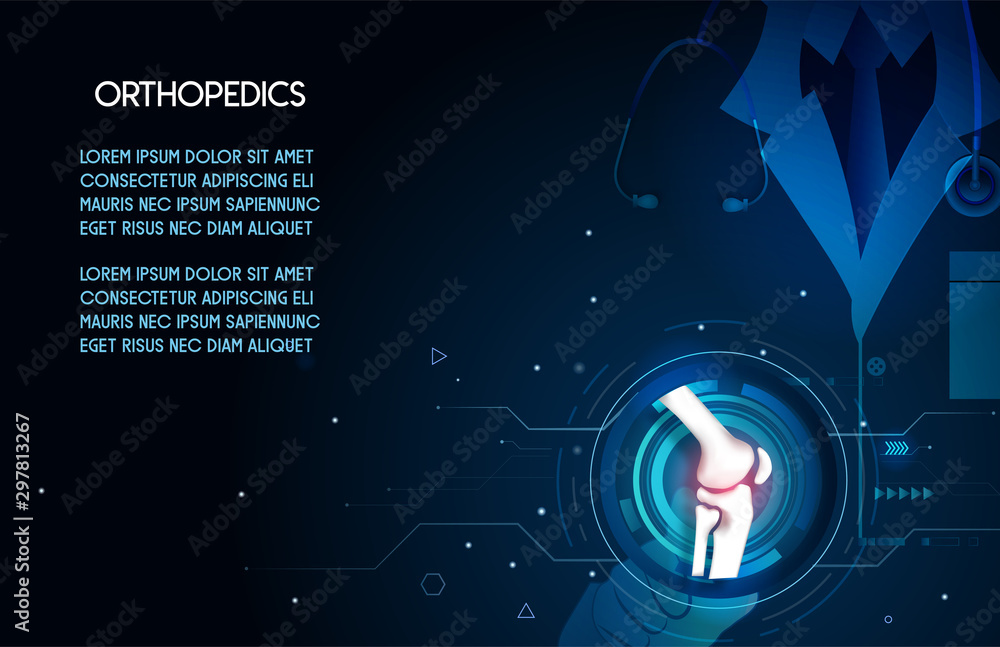 Medical orthopedic abstract background. Treatment for orthopedics ...