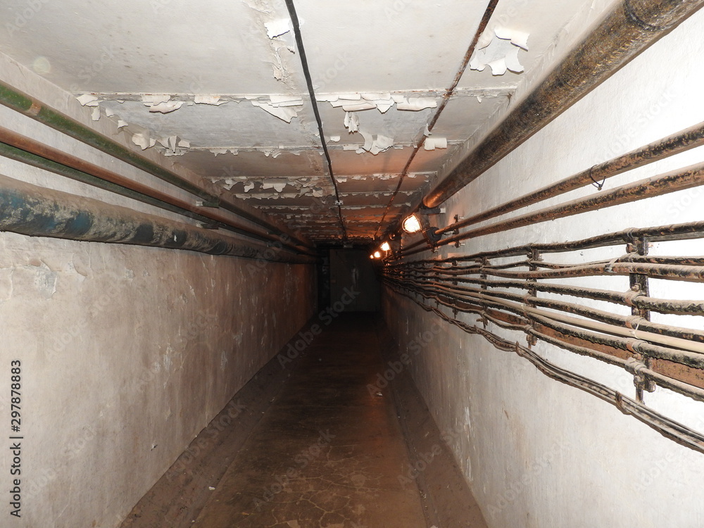 Abandoned prison in underground bunker. Ghost of prisoner. Ex Soviet ...