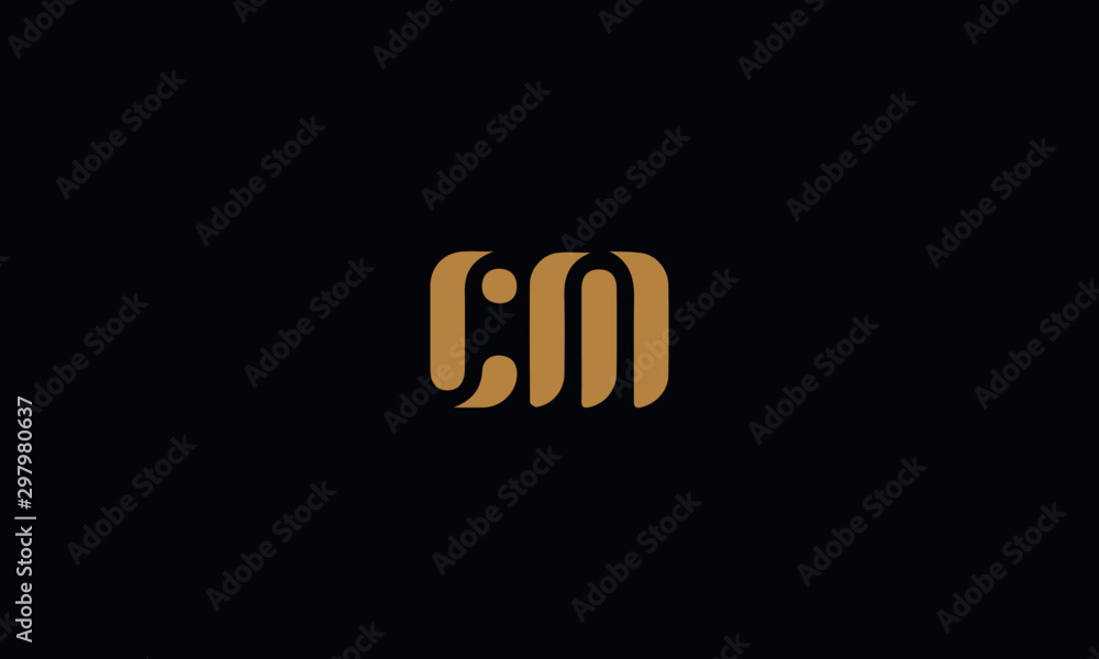CM logo design template vector illustration minimal design Stock Vector ...