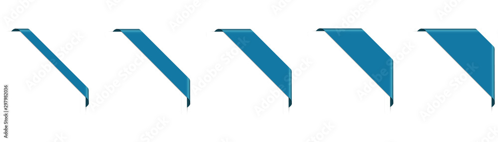 set of blue corner ribbon banners Stock Vector | Adobe Stock