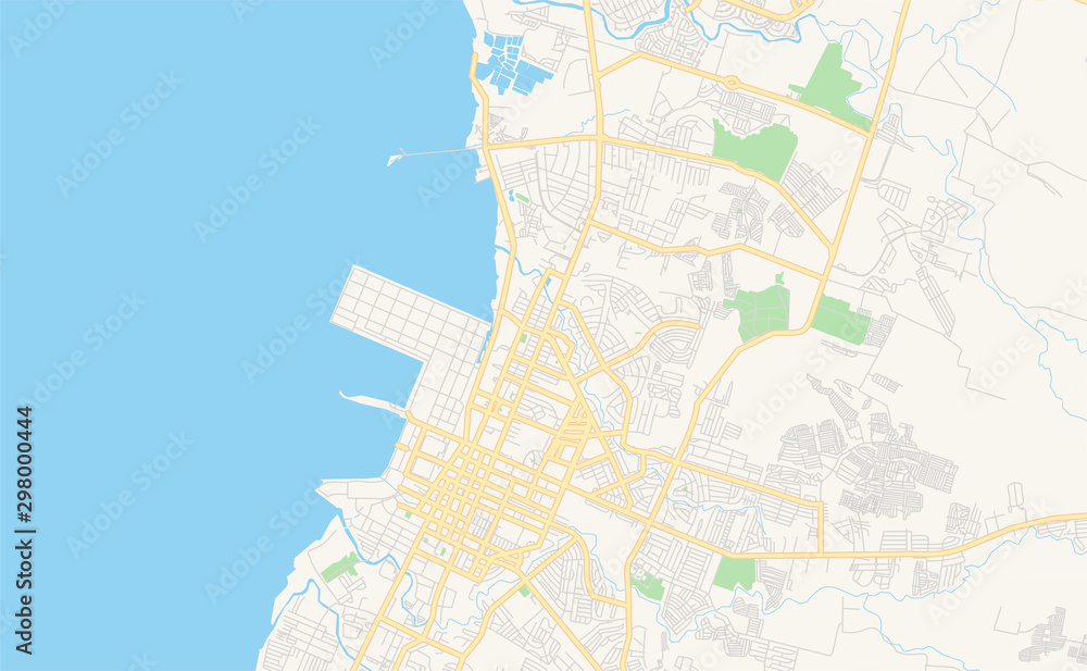 Printable street map of Bacolod, Philippines Stock Vector | Adobe Stock