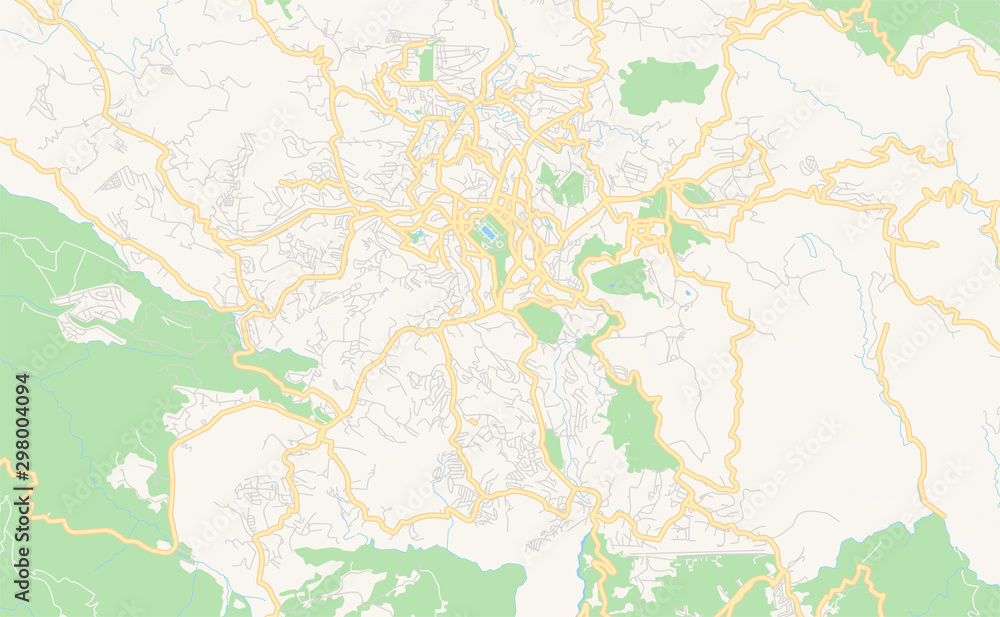 Vector de Stock Printable street map of Baguio, Philippines | Adobe Stock