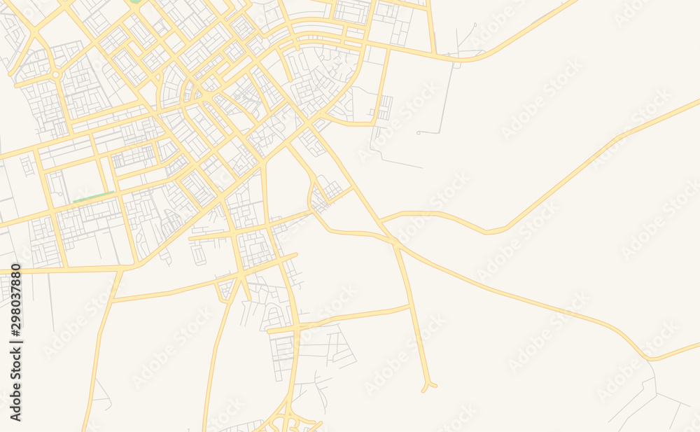 Printable street map of Ar Rass, Saudi Arabia Stock Vector | Adobe Stock