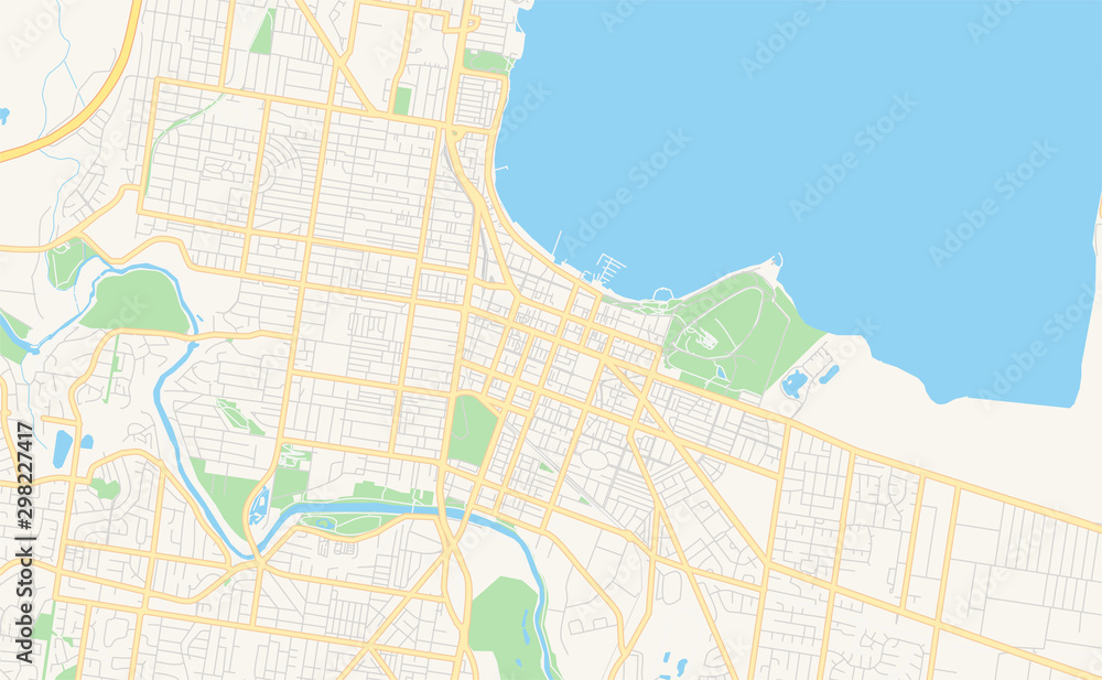 Printable street map of Geelong, Australia Stock Vector | Adobe Stock