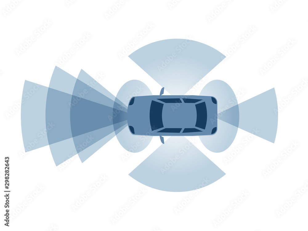 Sensor fusion concept. Clipart image isolated on white background Stock ...