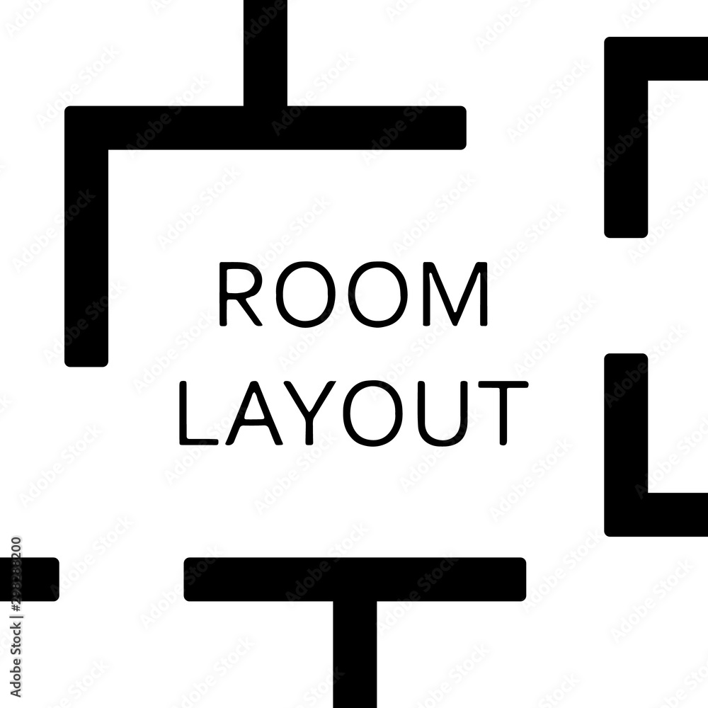 Стоковая иллюстрация «Room layout. Label of the layout of the room. The ...