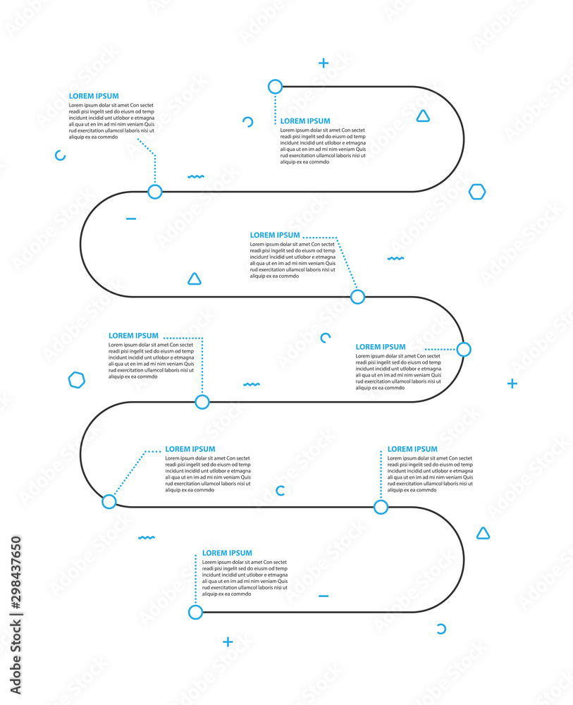 set of timeline infographic 5 step icons Stock Vector | Adobe Stock