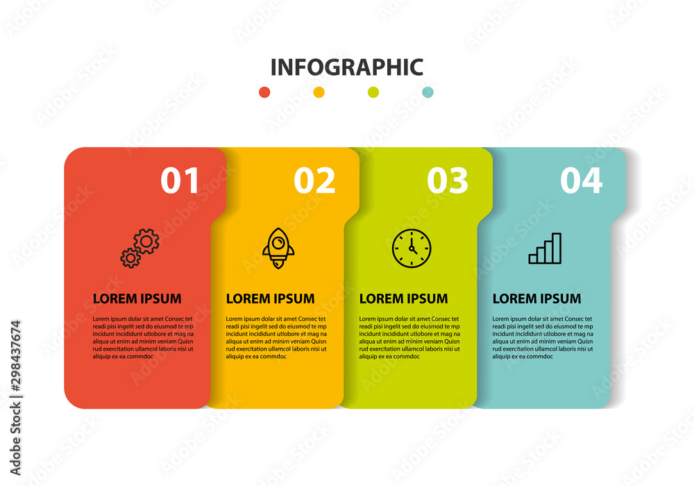 set of timeline infographic 5 step icons Stock Vector | Adobe Stock