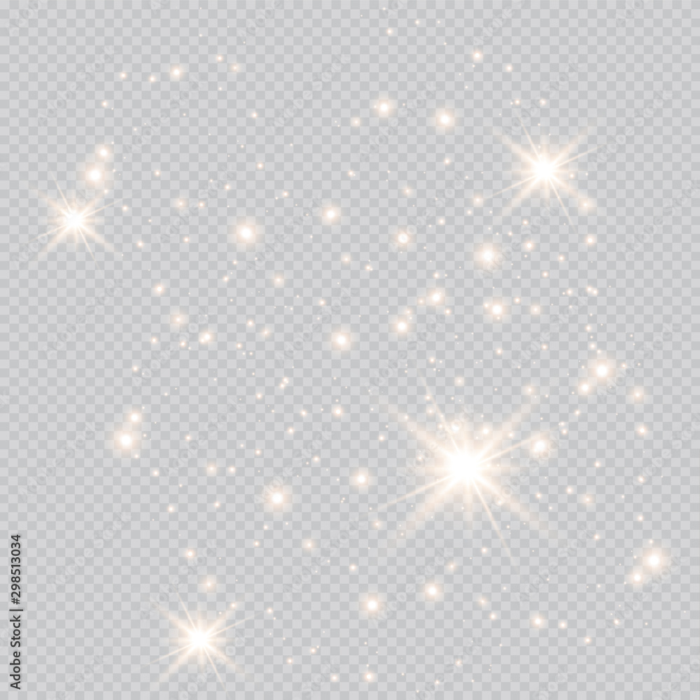 Merry Christmas. golden fire on a transparent background, golden dusty ...